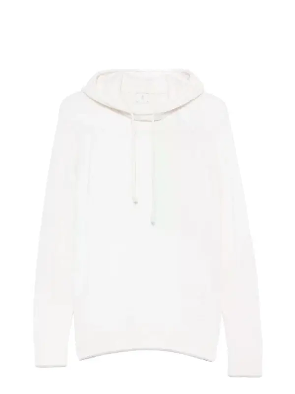 Eleventy Cashmere Drawstring Hoodie - Neutrals