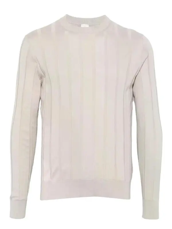 Eleventy Ribbed Round-neck Sweater - Neutrals