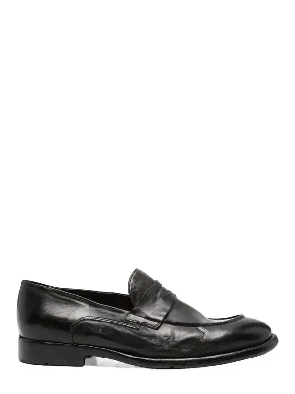Eleventy Penny-slot Leather Loafers - Brown