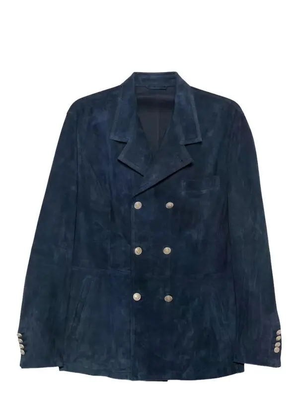 Eleventy Double-breasted Button Jacket - Blue
