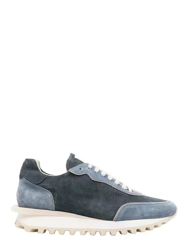 Eleventy Panelled Sneakers - Blue