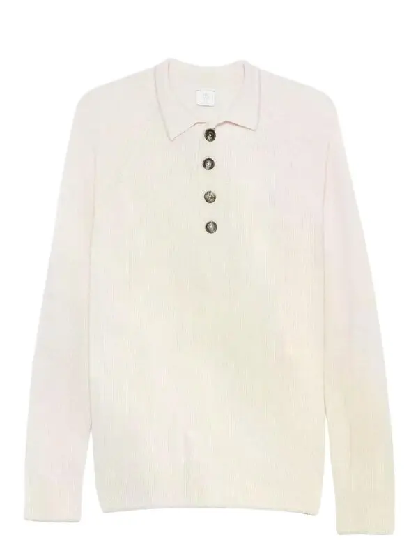 Eleventy Buttoned Collared Polo Shirt - Neutrals
