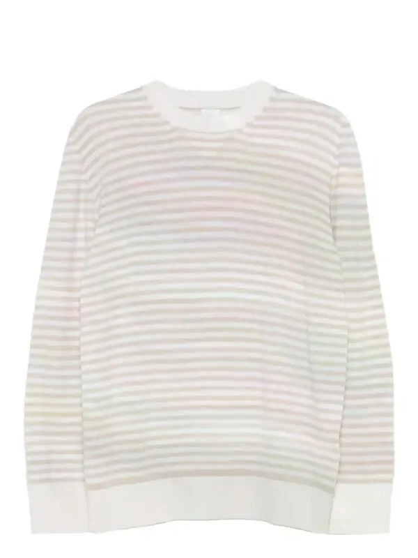 Eleventy Striped Crewneck Jumper - Neutrals