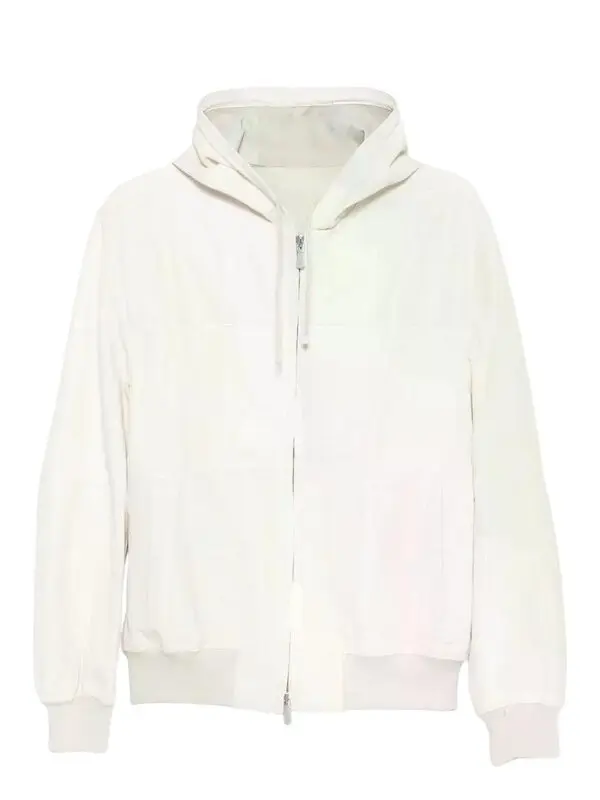 Eleventy Hooded Zip Jacket - Neutrals