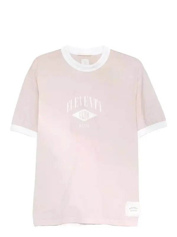 Eleventy Ringer Graphic T-shirt - Neutrals