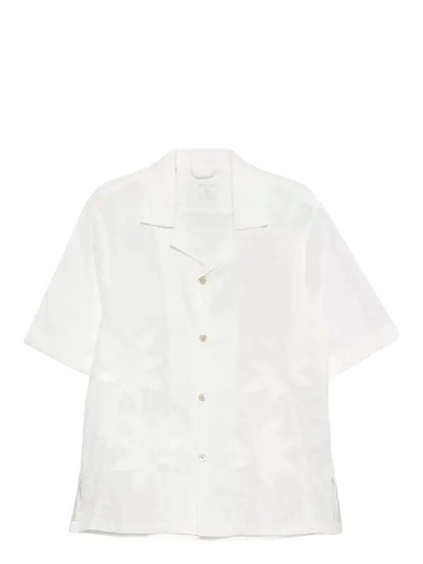 Eleventy Palm Cotton Shirt - White