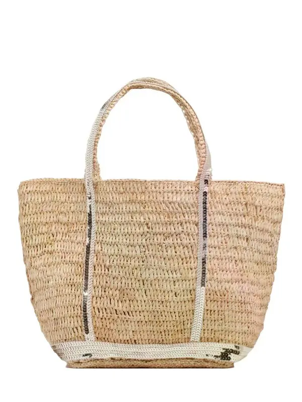 Vanessa Bruno Sequin-embellished Raffia Tote Bag - Gold
