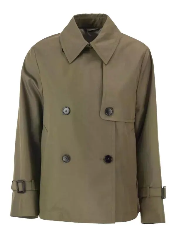 Max Mara Double-breasted Gabardine Trench Coat - Green