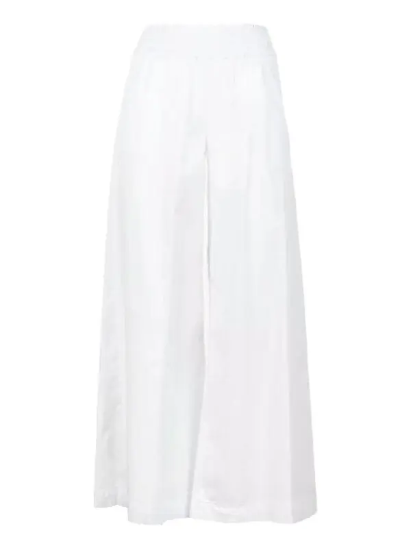 VIA MASINI 80 Elastic-waistband Wide Leg Trousers - White
