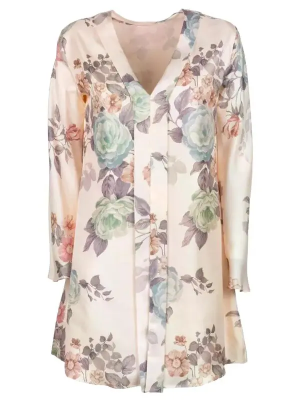 Marella Floral-print Mini Dress - Neutrals