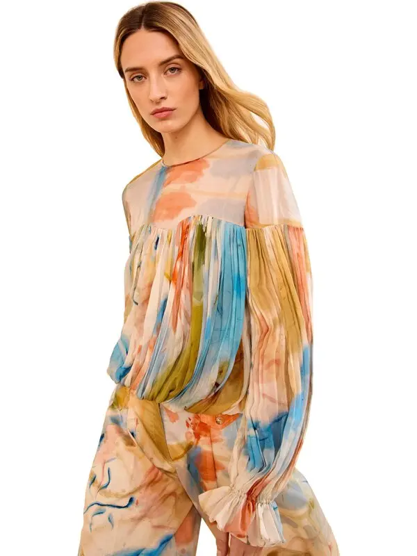 Ulla Johnson Pearl Silk Blouse - Western Dream