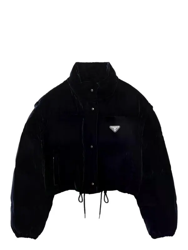 Prada Velvet Down Jacket - Blue