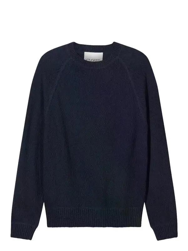 Closed Crew-neck Sweater - Blue