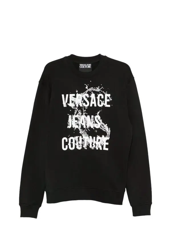 Versace Logo-print Sweatshirt - Black