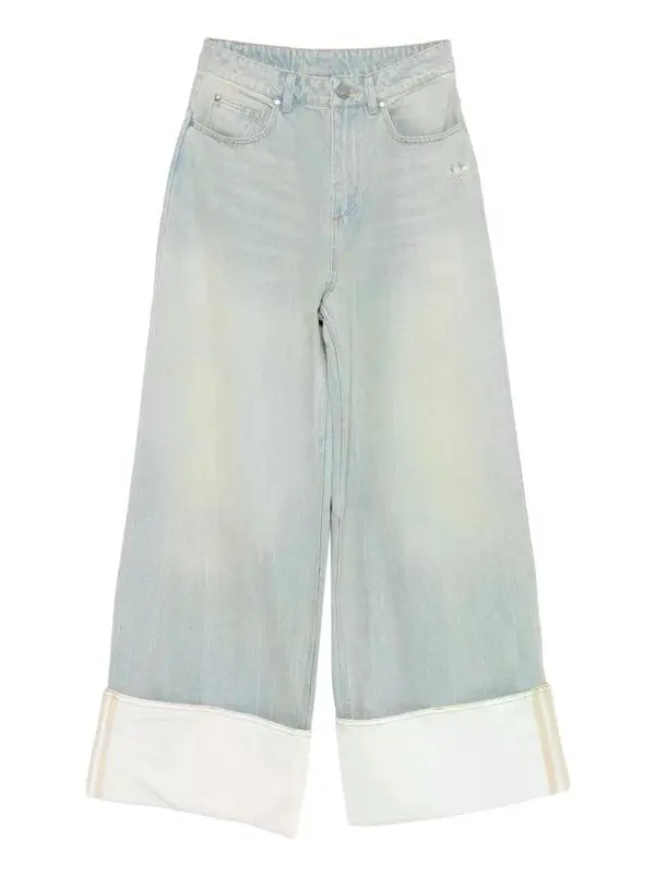 Adidas Cuffed Wide-leg Trousers - Blue