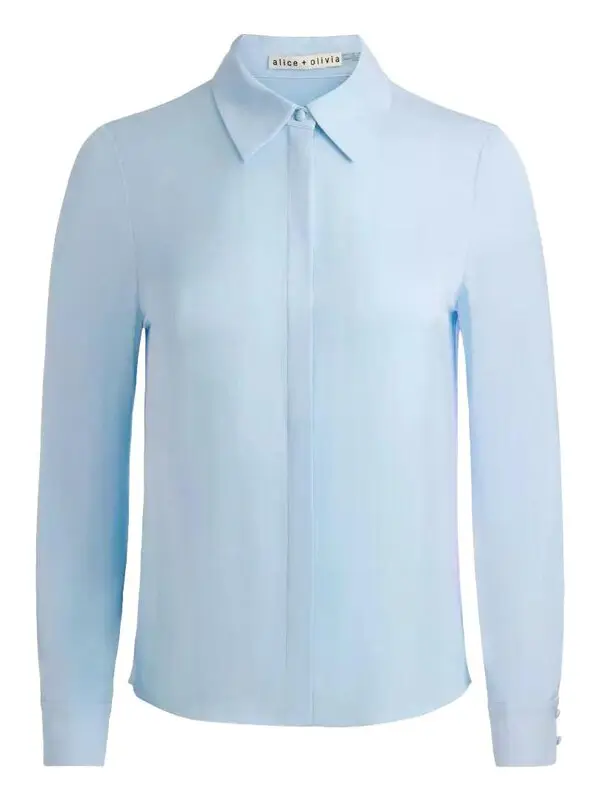 Alice + Olivia Placket Top - Blue