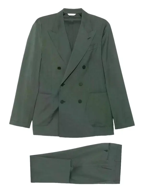 MANUEL RITZ Double-breasted Blazer - Green
