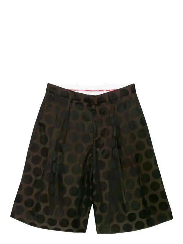 CHARLES JEFFREY Polka-dot Tailored Shorts - Brown