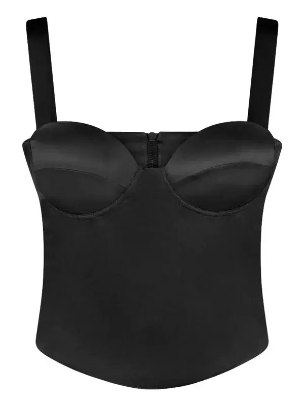 VIOLANTE NESSI Shaped-cups Top - Black