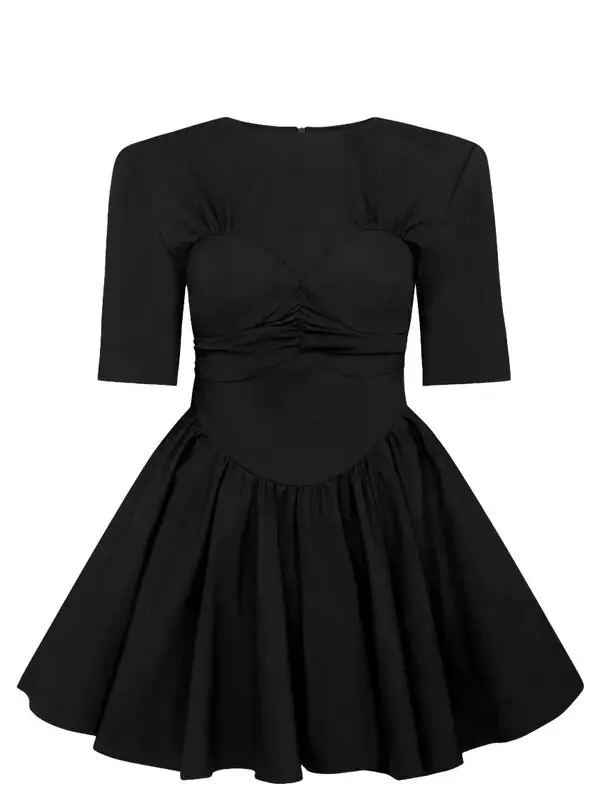 VIOLANTE NESSI Timothee Twisted-bodice Mini Dress - Black