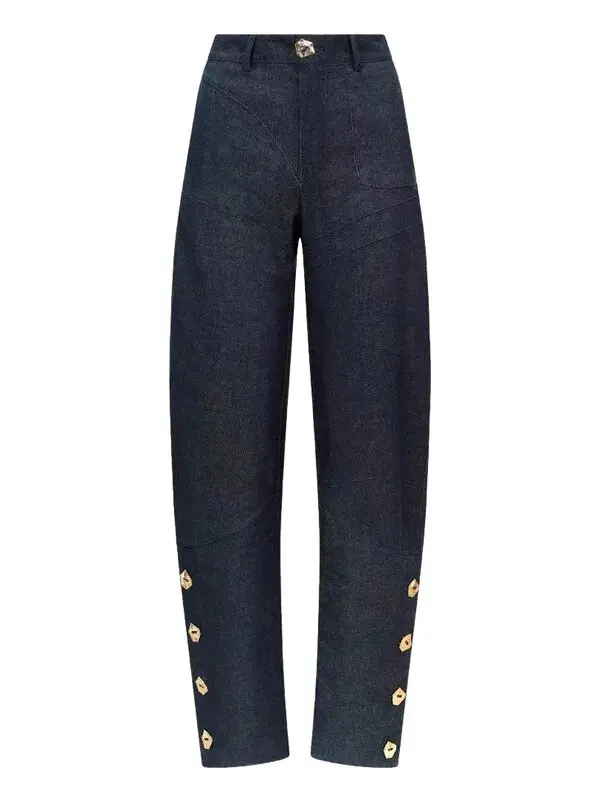 VIOLANTE NESSI Brancusi Wide-leg Paneled Jeans - Blue