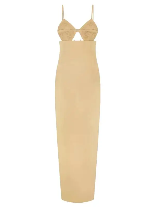 VIOLANTE NESSI Rodari Geometric-cup Maxi Dress - Gold
