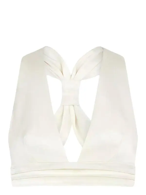 VIOLANTE NESSI Adele Bow Detail Top - Neutrals
