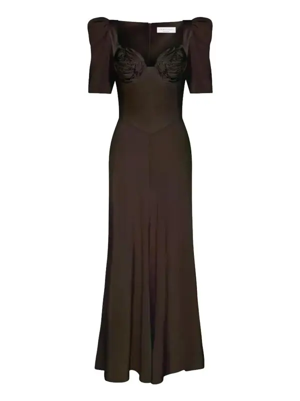 VIOLANTE NESSI Sweetheart-neckline Maxi Dress - Brown
