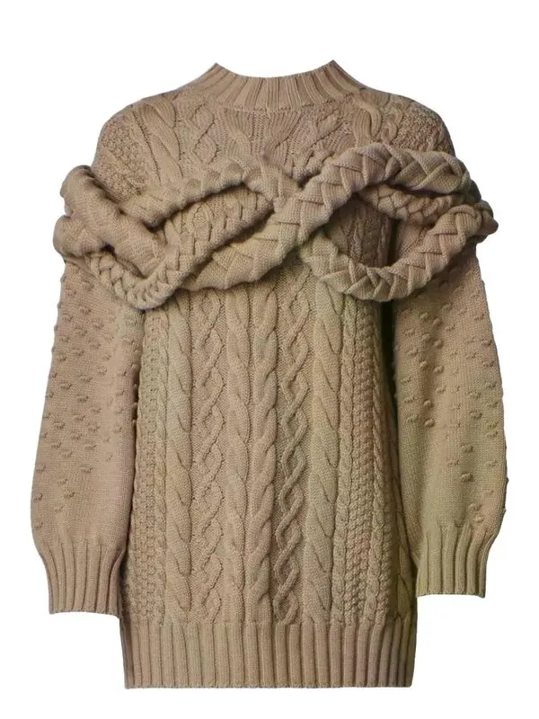 VIOLANTE NESSI Tornatore Cable-knit Sweater - Neutrals