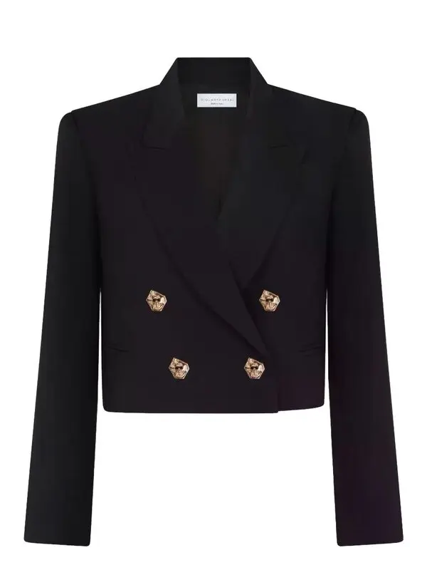 VIOLANTE NESSI Cherubini Cropped Blazer - Black