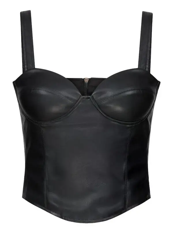 VIOLANTE NESSI Vermeer Shaped-cups Bustier Top - Black