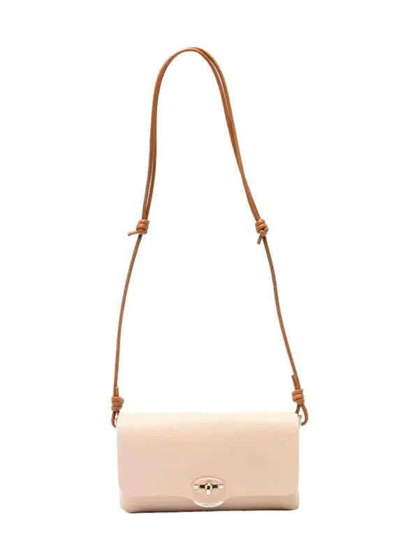 ZANELLATO Lettera Leather Clutch Bag - Neutrals