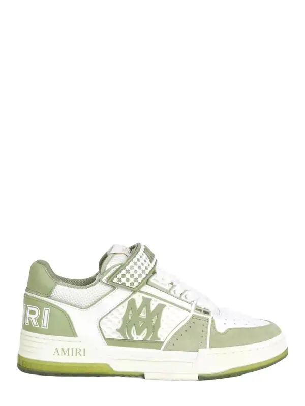 Amiri Logo-appliqué Perforated Sneakers - Green