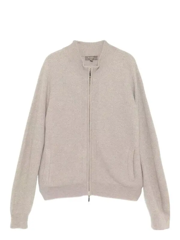 N.peal Honeycomb Cardigan - Brown