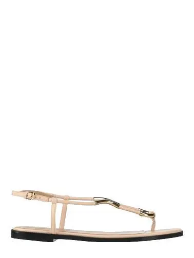 SERGIO ROSSI Slingback Thong Sandals - Beige
