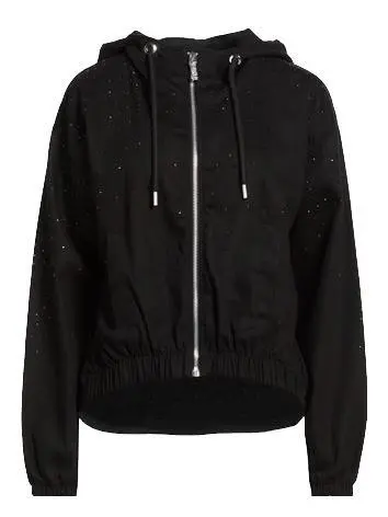 DISCLAIMER Cotton Gabardine Jacket With Crystals - Black