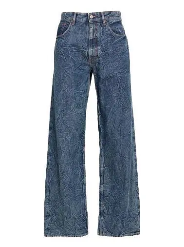 MAISON MARGIELA Cotton Baggy Jeans - Blue