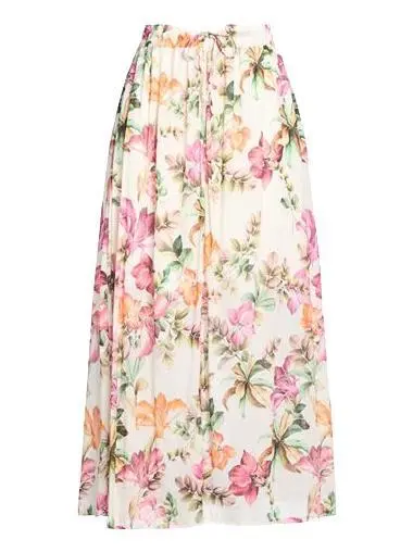 VICOLO Maxi Flared Skirt - White