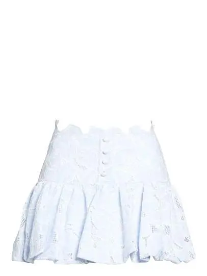 Sandro Mini Flared Floral-print Skirt - Blue