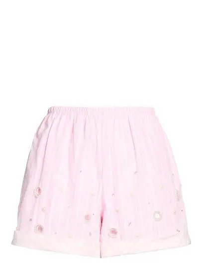 Sandro Striped Cotton Shorts - Pink