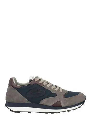 Alberto Guardiani Leather And Textile Fiber Sneakers - Navy