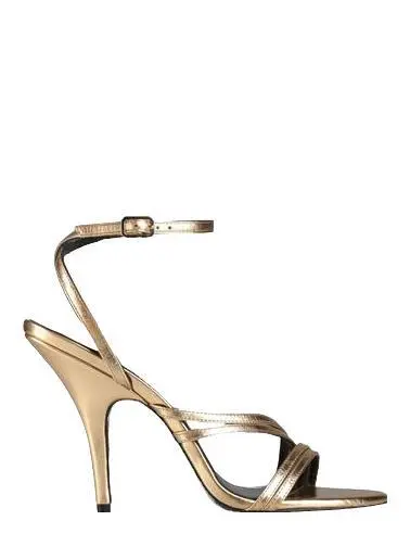 Patrizia Pepe Leather Stiletto Sandals - Gold