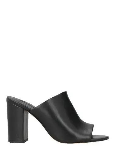 Patrizia Pepe Calfskin Slide Sandals - Black