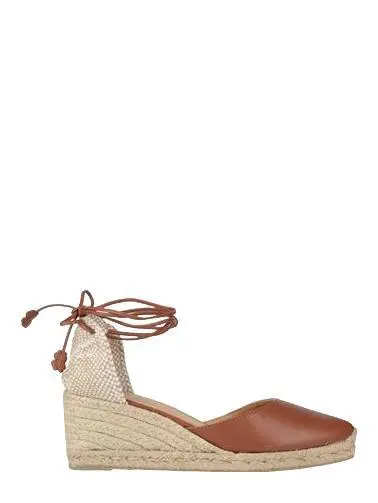 CastaÑer Espadrilles In Leather And Tweed - Brown