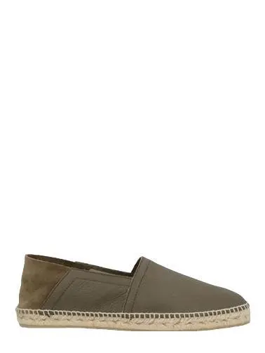 CastaÑer Pebbled Leather Espadrilles - Green