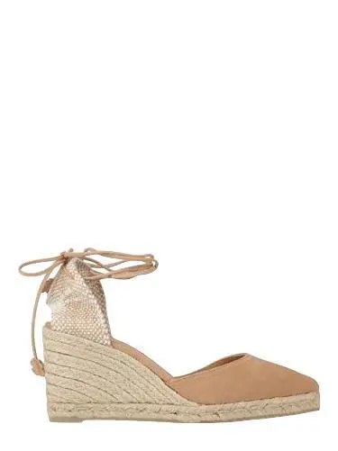 CastaÑer Suede Espadrille Wedge Espadrilles - Sand