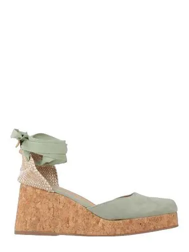 CastaÑer Espadrilles With Lace-up Closure - Sage Green