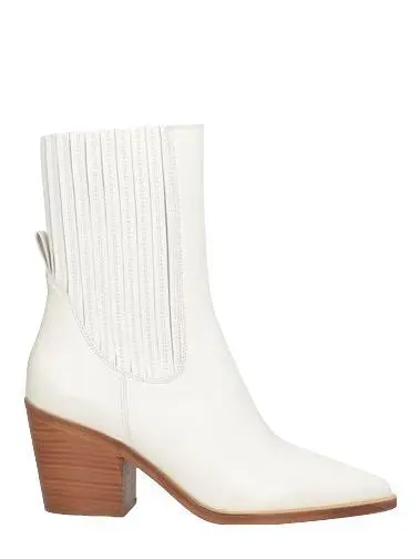 Ba&sh Leather Cowboy Ankle Boots - White