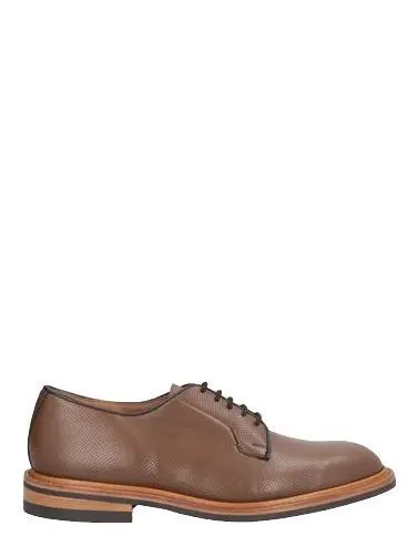 TRICKER'S Lace-up Leather Derby Shoes - Brown