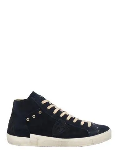 Philippe Model Prsx Sneakers Leather High-top Suede - Midnight Blue
